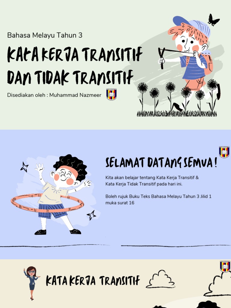 Bahasa Melayu Tahun 3 Kata Kerja Transitif Dan Tidak Transitif | PDF