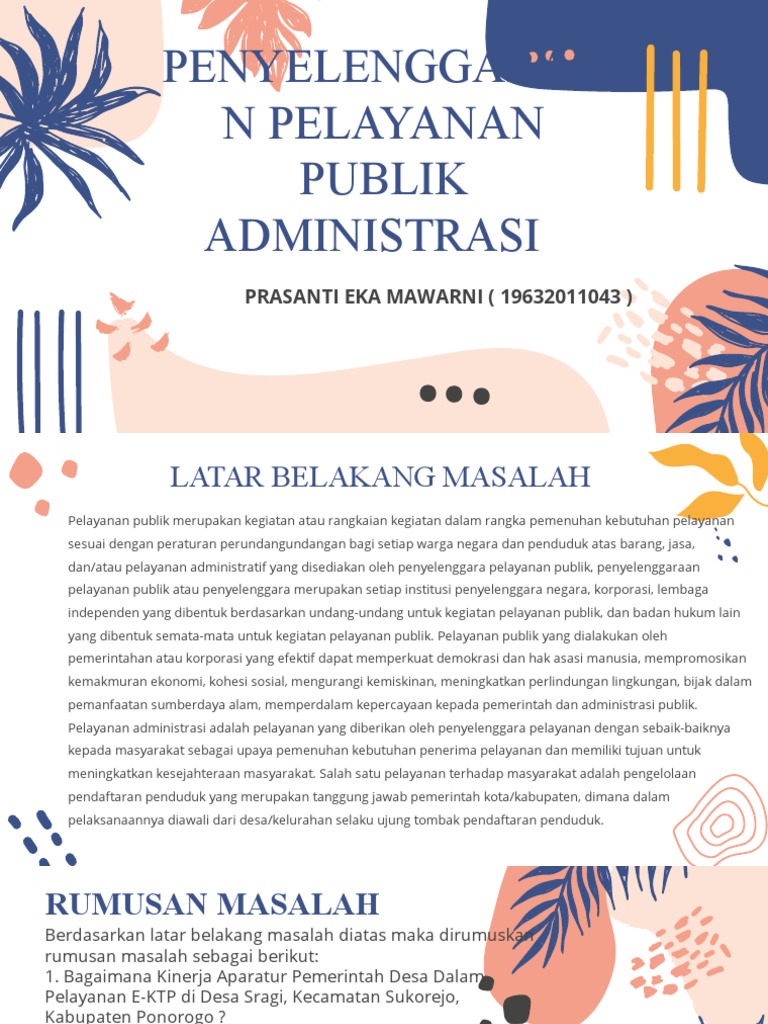Prasanti Eka Mawarni (19632011043) Penyelenggaraan Pelayanan Publik | PDF | Ilmu Sosial