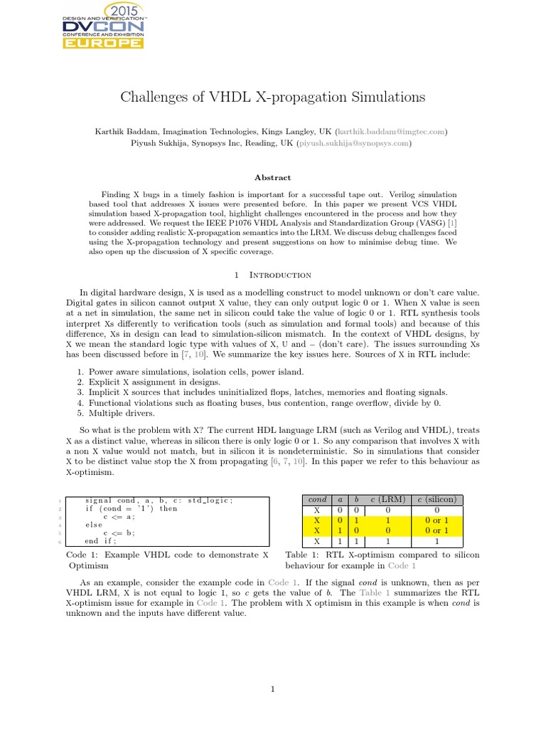 Challenges of VHDL X-Propagation Simulations | PDF | Vhdl | Array Data Structure