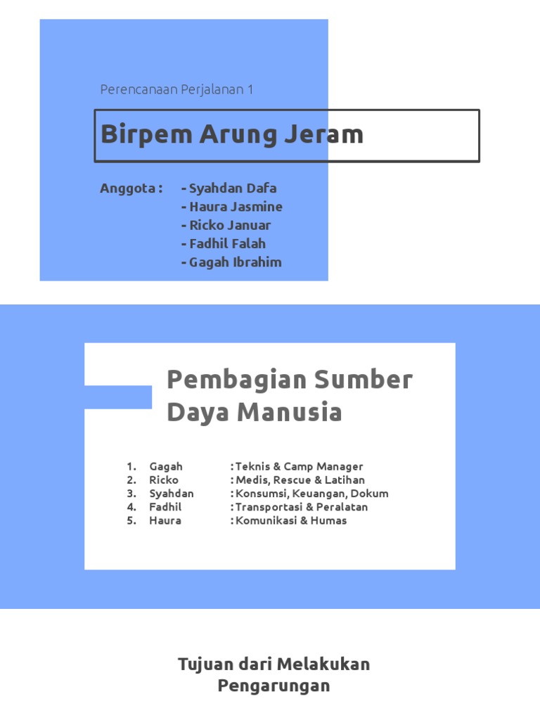 Rencana Perjalanan Arung Jeram | PDF