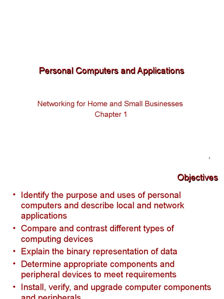 Personal Computers and Applications | PDF | Computer Data Storage ...