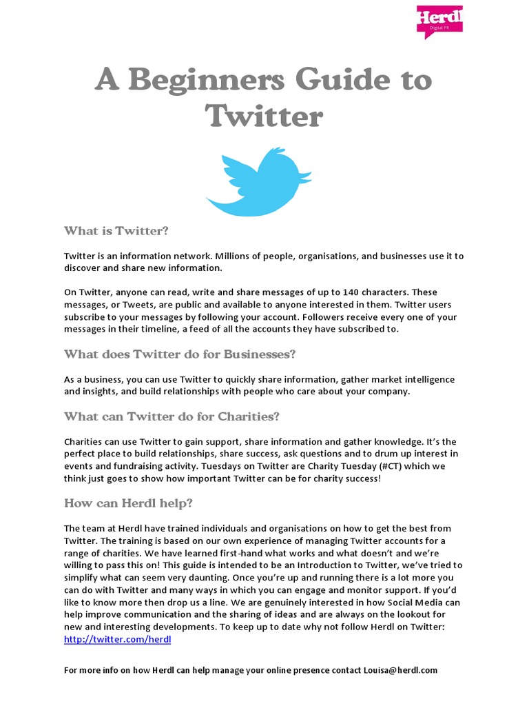 A Beginners Guide To Twitter What Is Twi | PDF | Hashtag | World Wide Web
