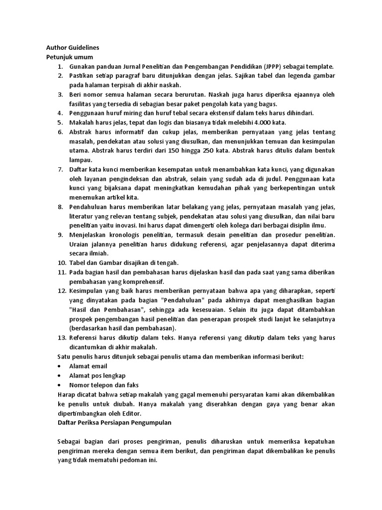 Author Guidelines JPPP Undiksha | PDF | Karier & Perkembangan | Komputer