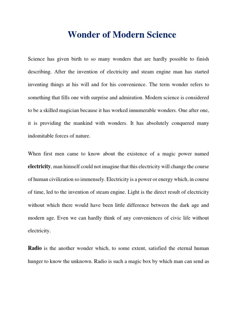 Wonder of Modern Science - Sadia | PDF | Nuclear Weapons | Science