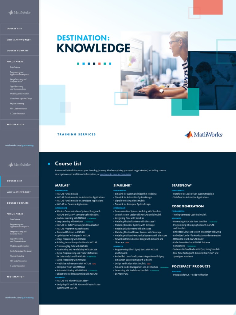 2021 Training Services Brochure | PDF | Matlab | Hardware Description ...
