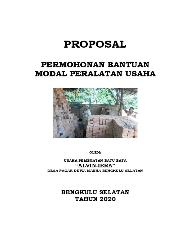PROPOSAL - PERMOHONAN - BANTUAN - MODAL - USAHA - Etek IDI | PDF