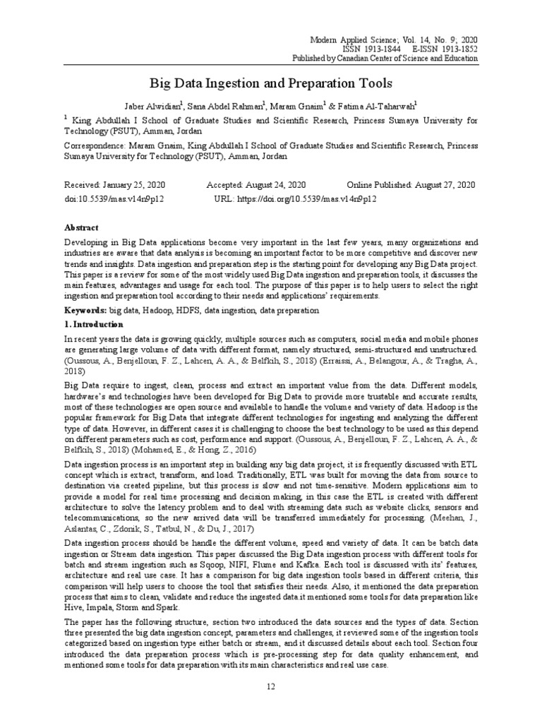 Big Data Ingestion and Preparation Tools | PDF | Apache Spark | Apache ...