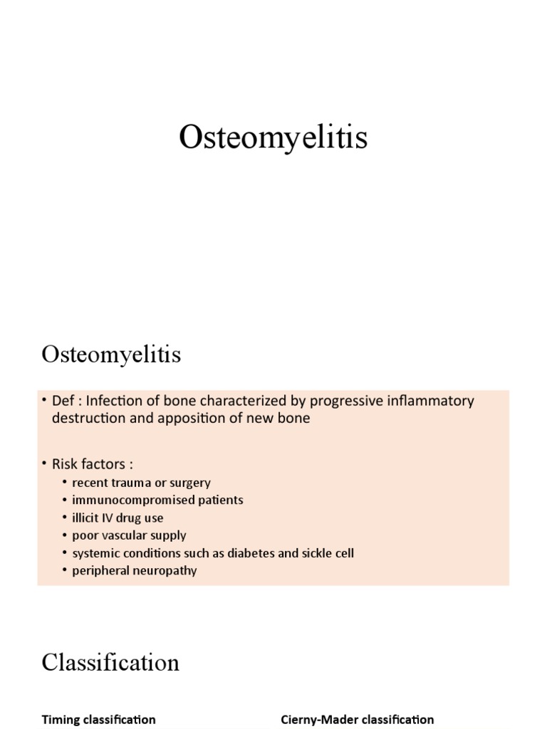 Osteomyelitis | PDF | Inflammation | Biofilm