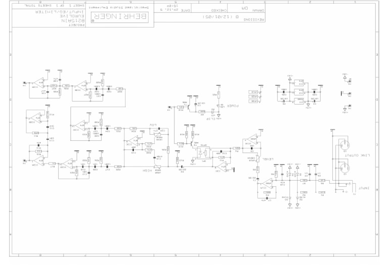 Behringer B215A Active Speaker Input (Rev.B) Schematic | PDF