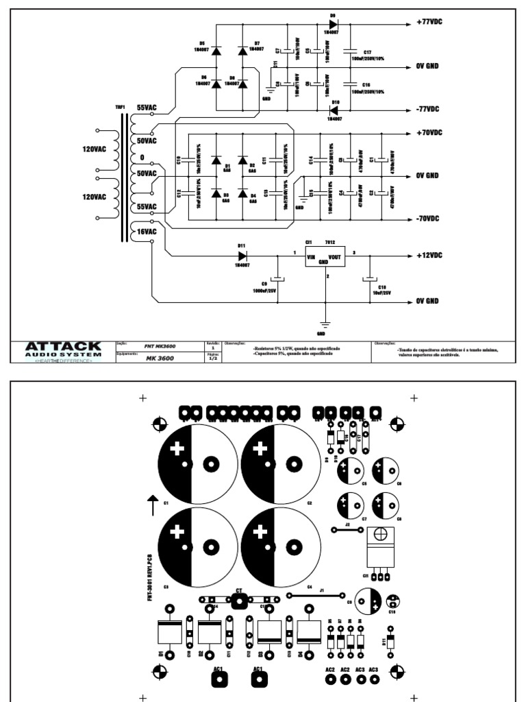 Esquemas - MK3600 | PDF | Voltagem | Capacidade elétrica