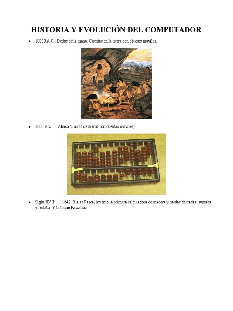 Historia y Evolución Del Computador | PDF | Microprocesador | Circuito ...