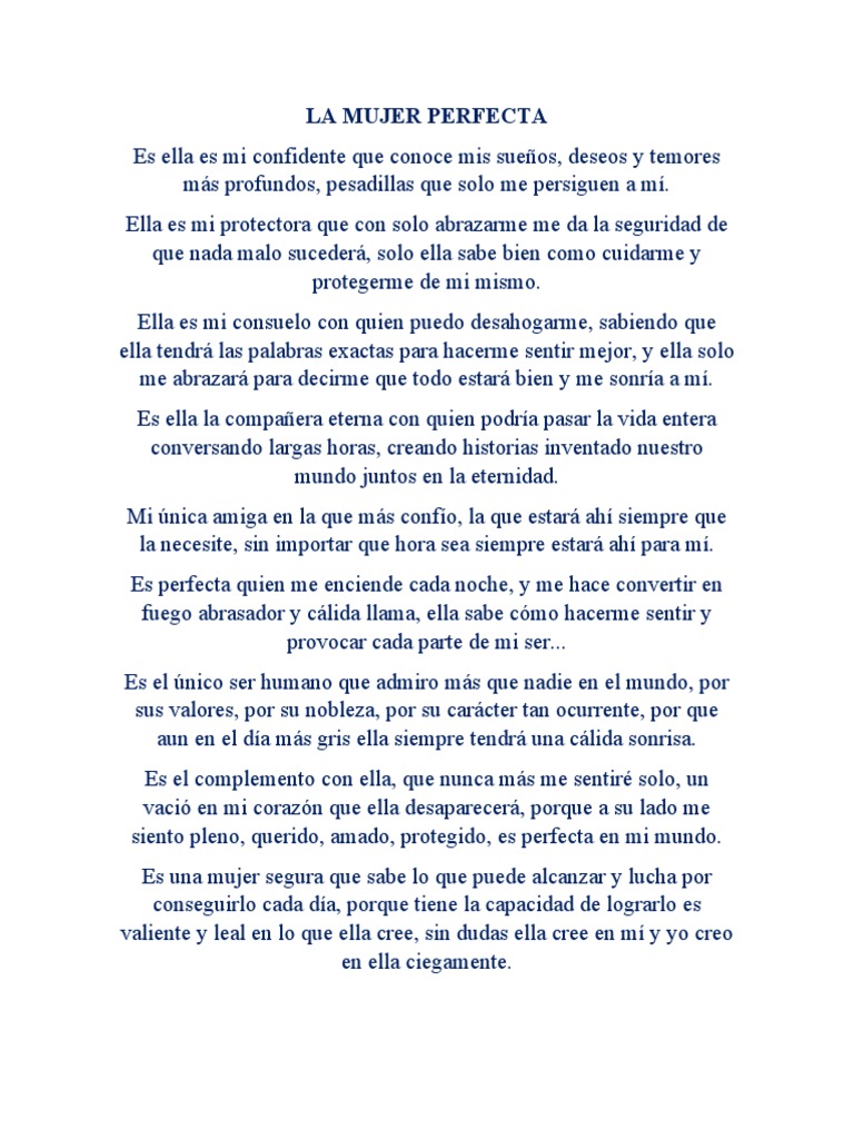 La Mujer Perfecta | PDF | Amor