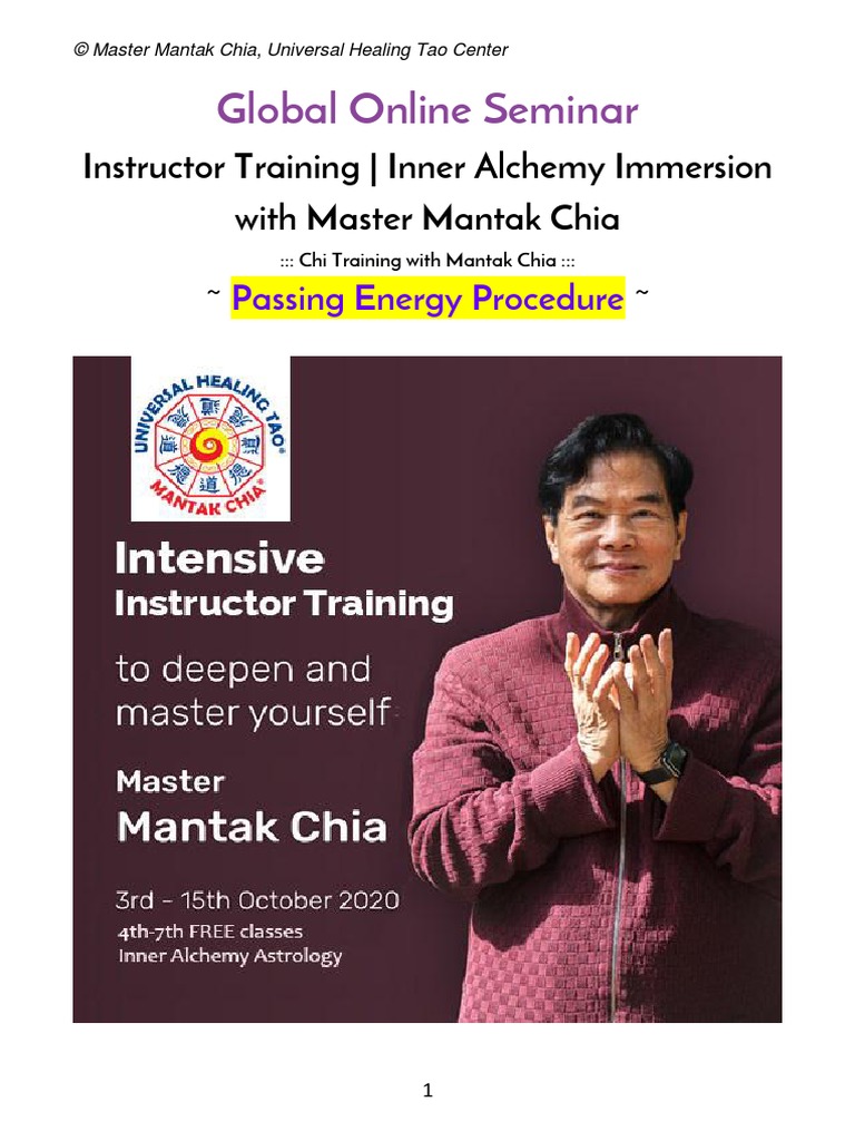 Global Online Seminar: Instructor Training - Inner Alchemy Immersion ...