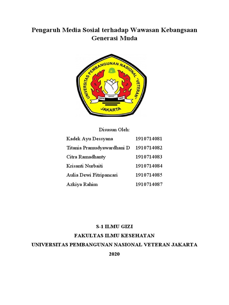 Pengaruh Media Sosial Terhadap Wawasan Kebangsaan Generasi Muda | PDF
