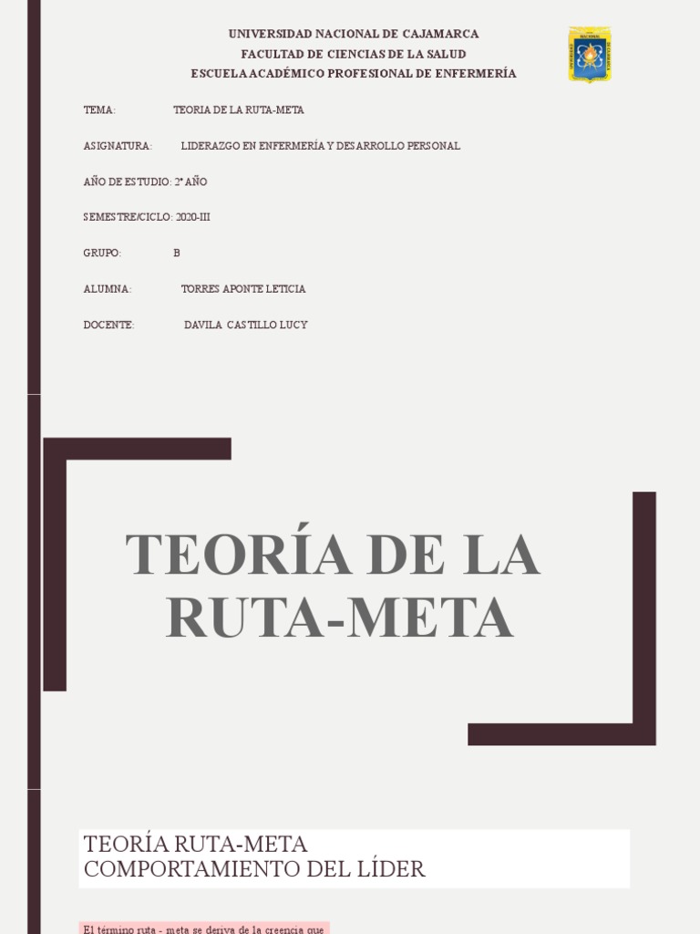 Teoria Ruta-Meta | PDF | Autoeficacia | Liderazgo
