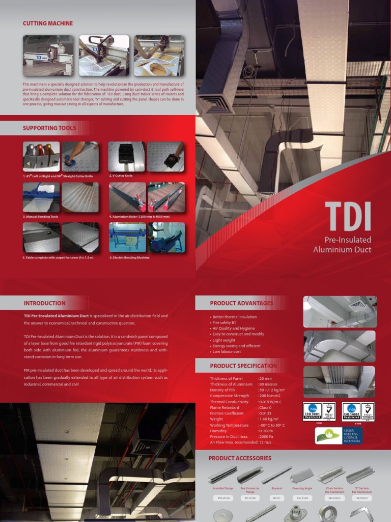 TDI Brochure | PDF | Duct (Flow) | Aluminium
