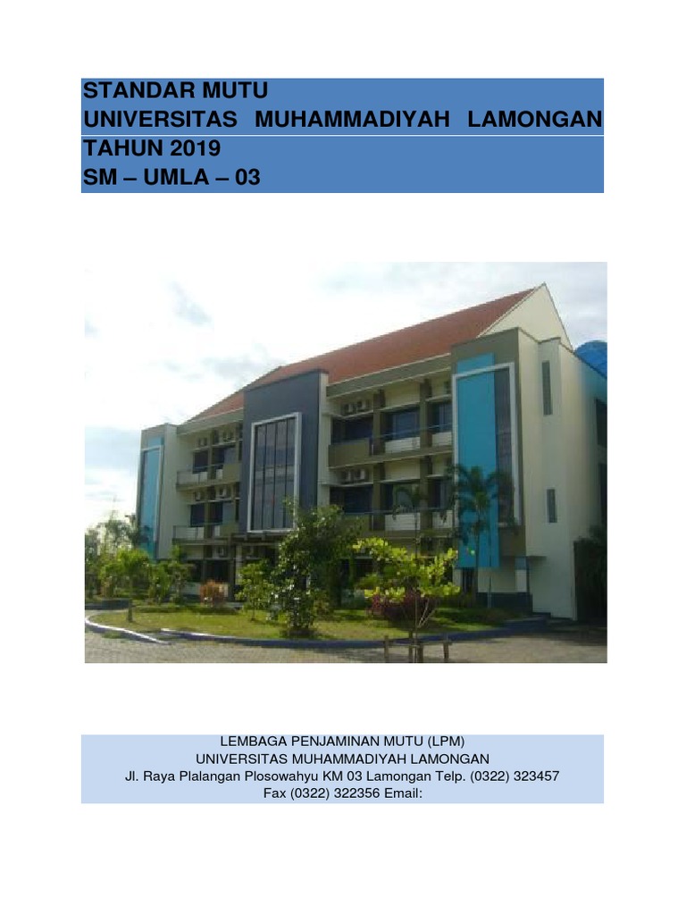 Standar Mutu Universitas Muhammadiyah Lamongan | PDF