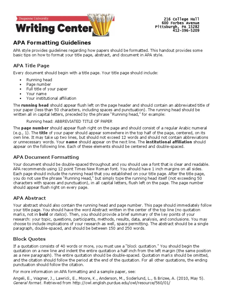 APA Formatting - Sept - 2017 | PDF | Apa Style | Paragraph