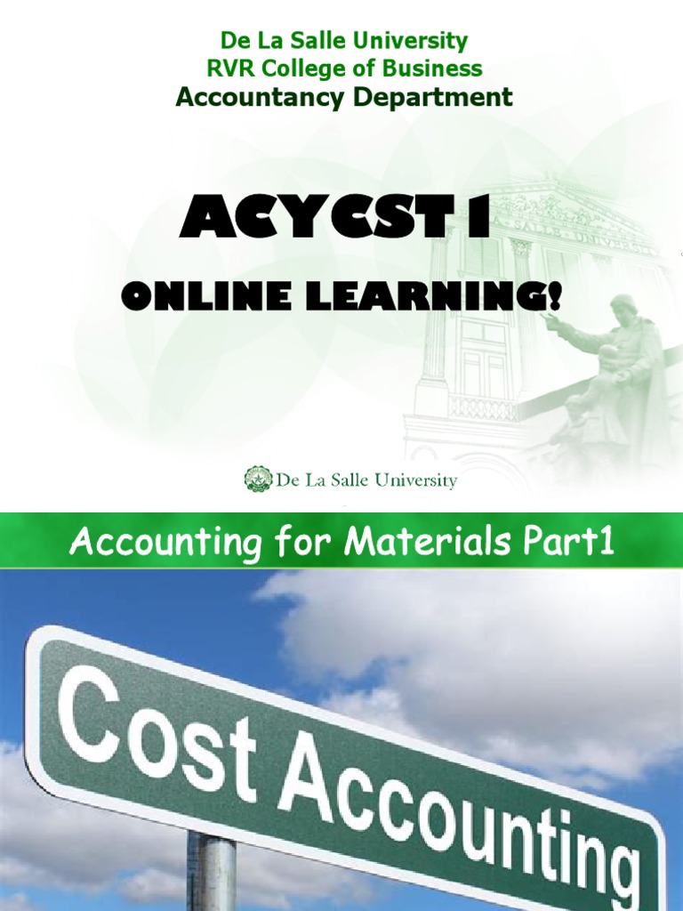 Accounting For Materials 1 | PDF | Cost Accounting | Accounts Payable