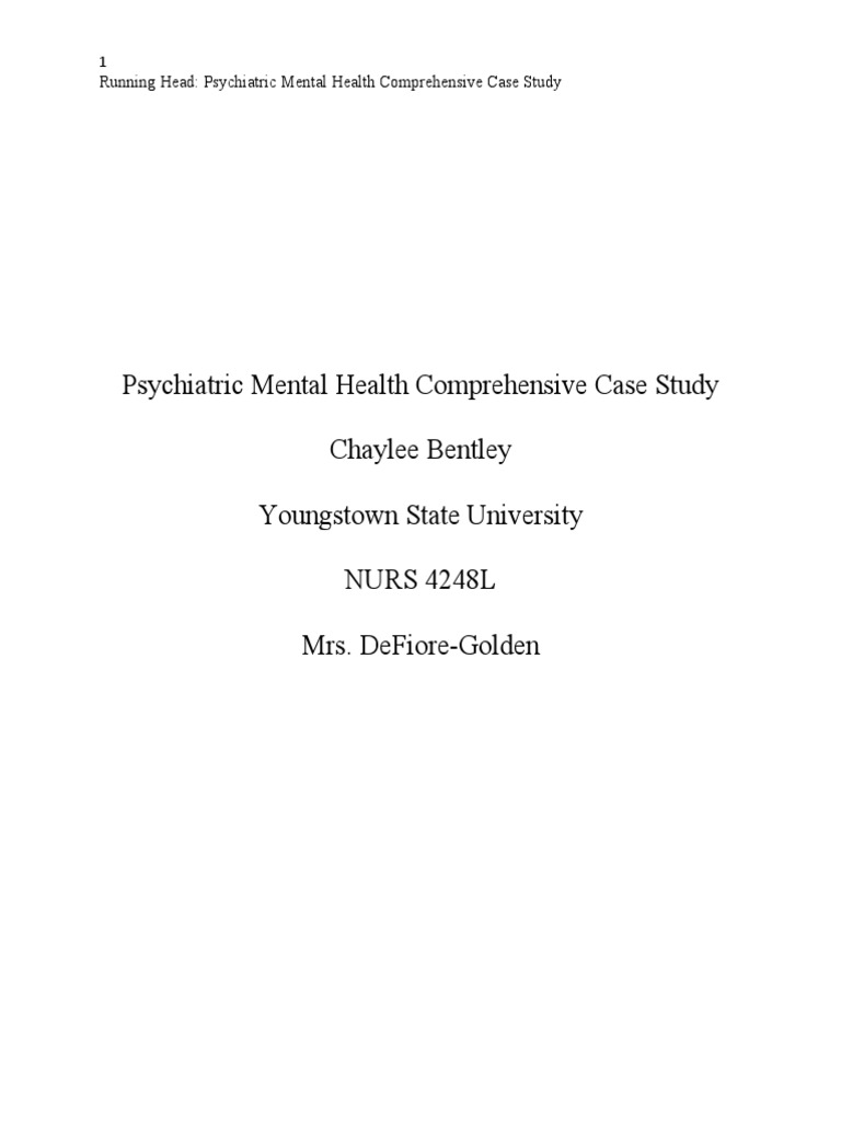 Psychiatric Mental Health Comprehensive Case Study | PDF | Mania ...