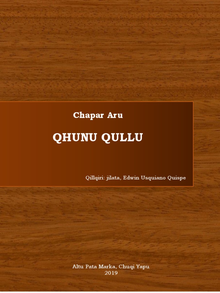 Chapar Aru - Qhunu Qullu | PDF
