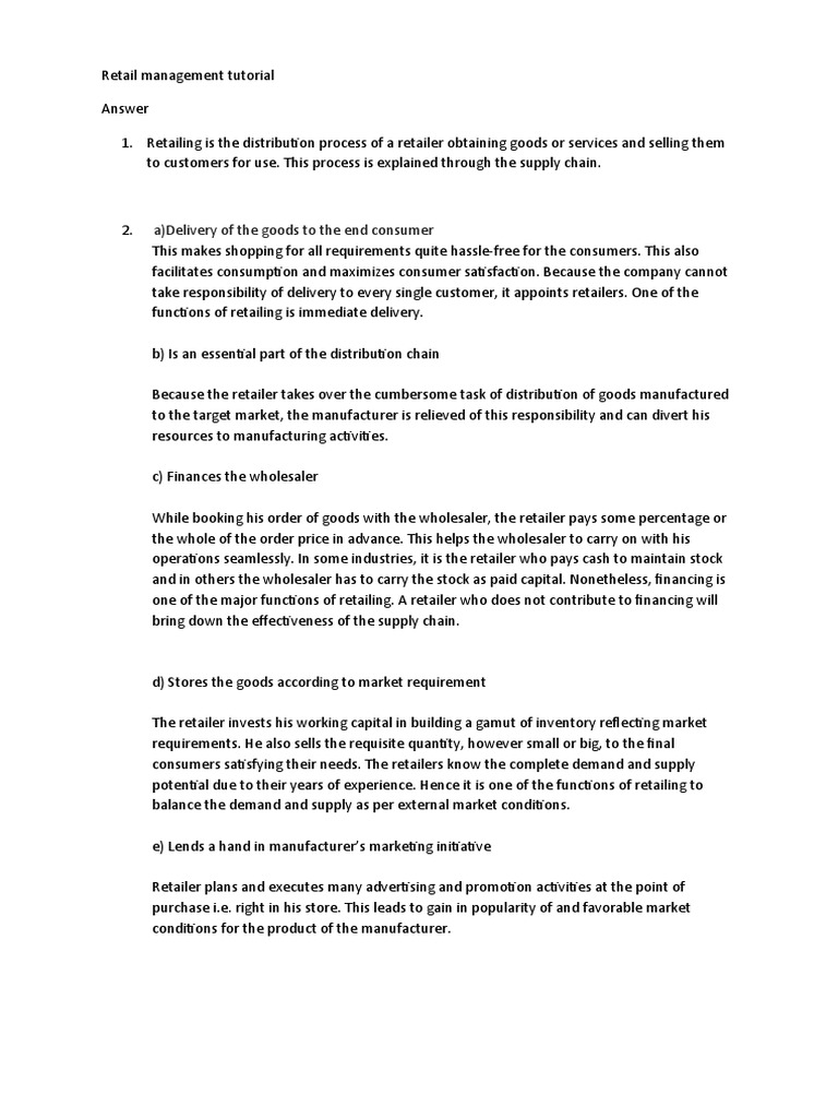Retail Management Essentials Explained | PDF | Retail | Sales