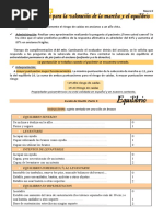 Escala Tinetti - Escala de Marcha y Equilibrio PDF | PDF