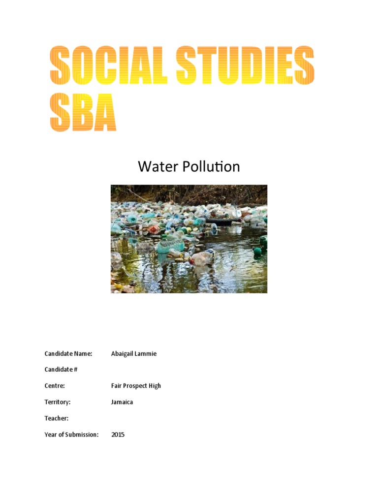 SBA Water Pollution Final | PDF | Water Pollution | Human Impact On The ...