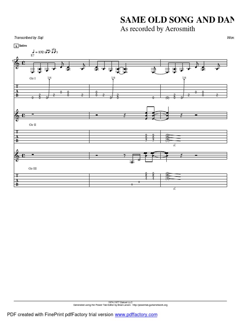 Same Old Song and Dance | PDF