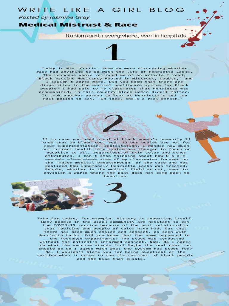 Medical Mistrust Race Infographic TCH 238 Alex Mayra | PDF | Wellness ...