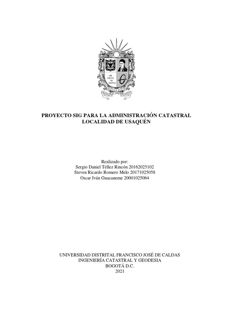 Proyecto Final - Sig | Descargar gratis PDF | Sistema de información geográfica | Informática