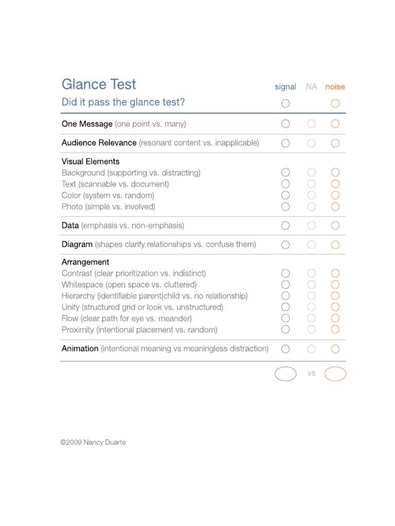 Glance Test | PDF