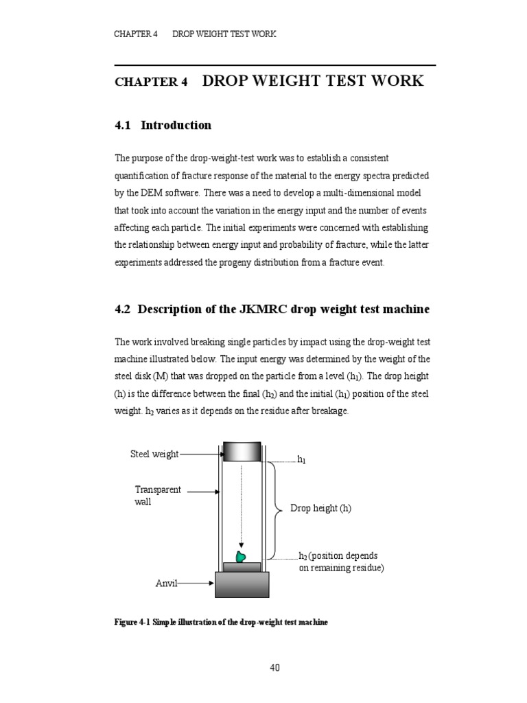 Drop Weight Test Work | Download Free PDF | Mass | Fracture