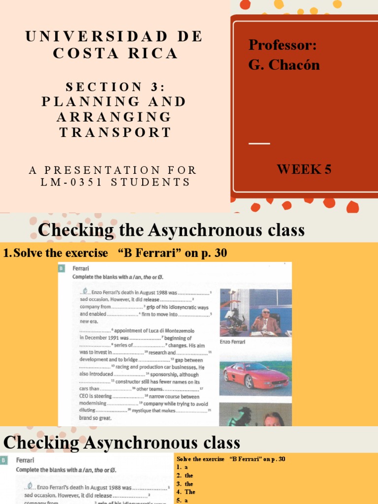 Section 3 Planning and Arranging Transport | PDF | Business