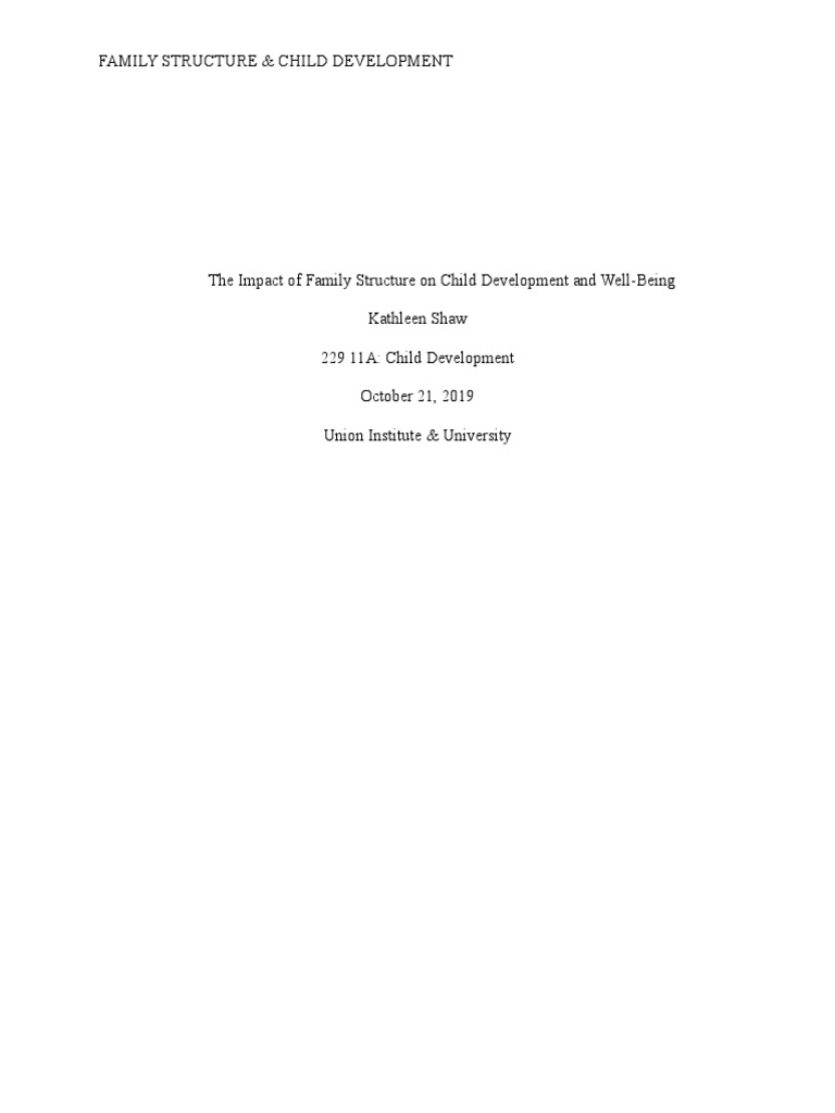 Family Structure's Role in Child Development | PDF | Stepfamily | Family