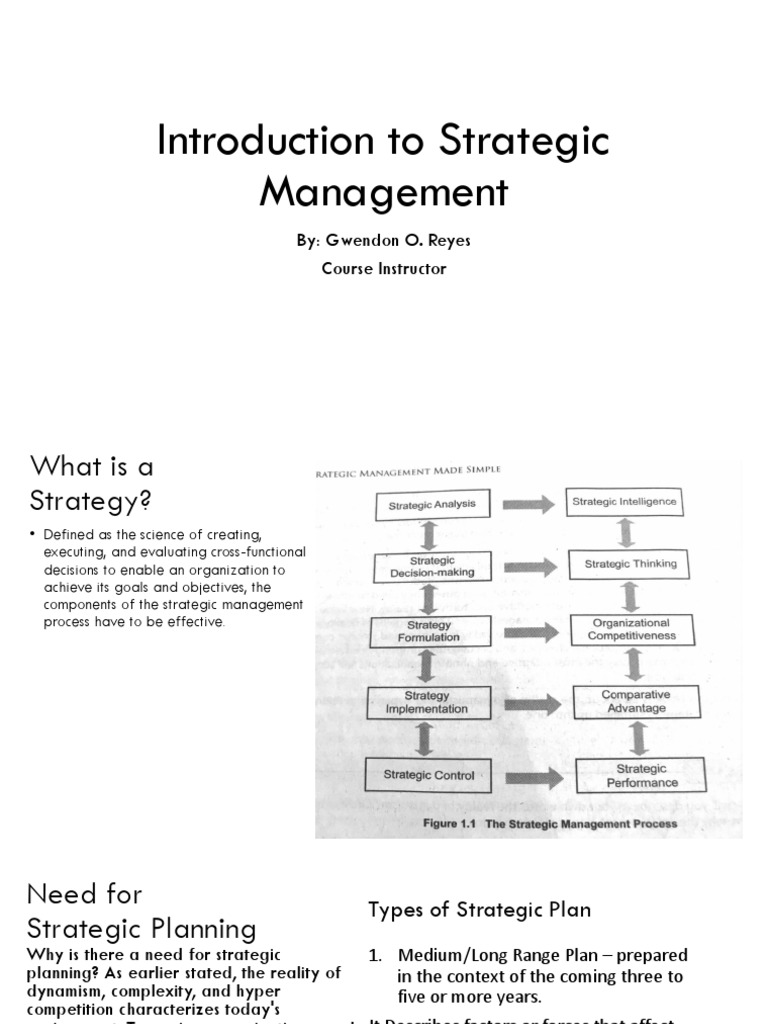 1 - Introduction To Strategic Management | PDF | Strategic Management ...