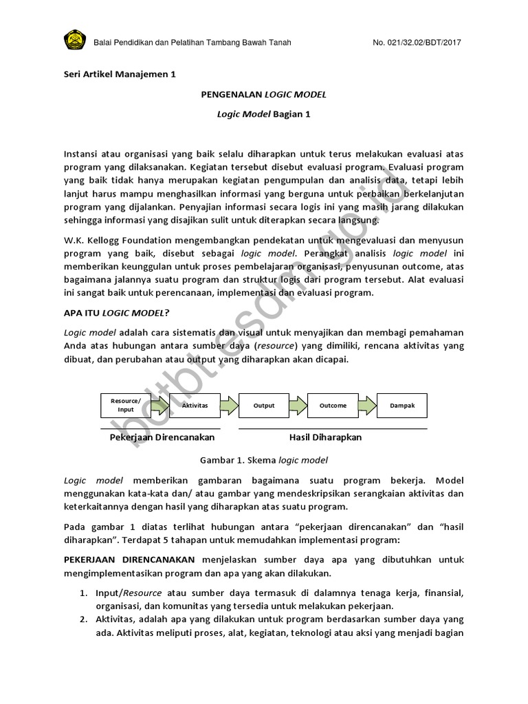 Pengenalan Logic Model dalam Evaluasi Program | PDF | Karier ...