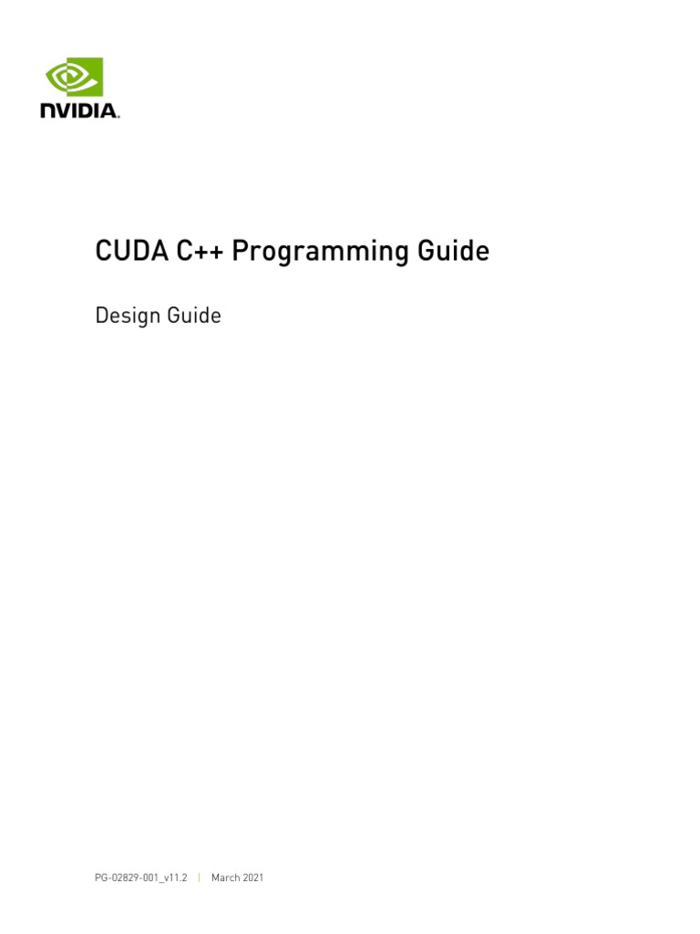 CUDA C Programming Guide | PDF | Thread (Computing) | Cache (Computing)