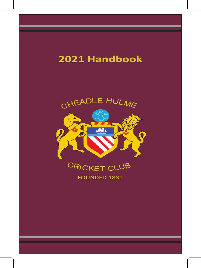 Cheadle Hulme Cricket Club Handbook 2021 | PDF | Bowling (Cricket ...