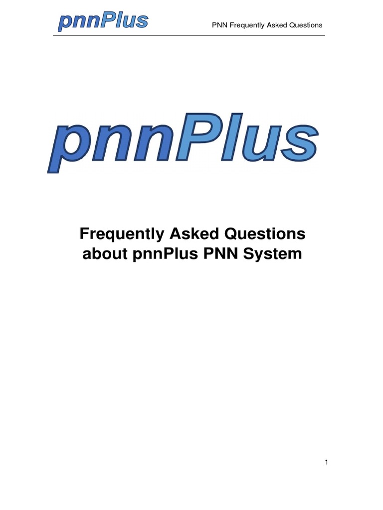 Frequently Asked Questions About Pnnplus PNN System | Download Free PDF ...