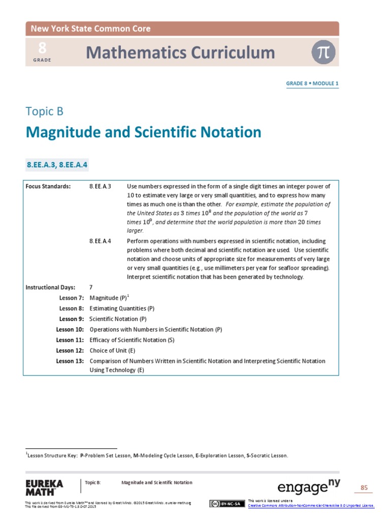 Mathematics Curriculum: Magnitude and Scientific Notation | PDF ...