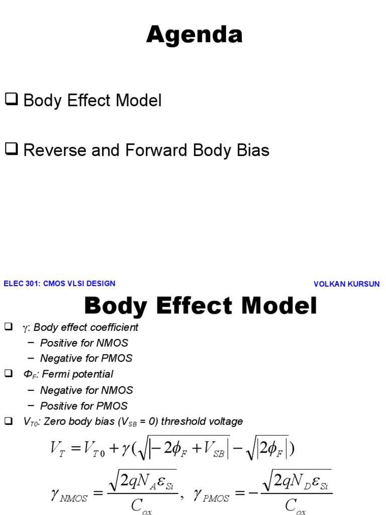 MOSFET Body Bias | PDF | Mosfet | Cmos