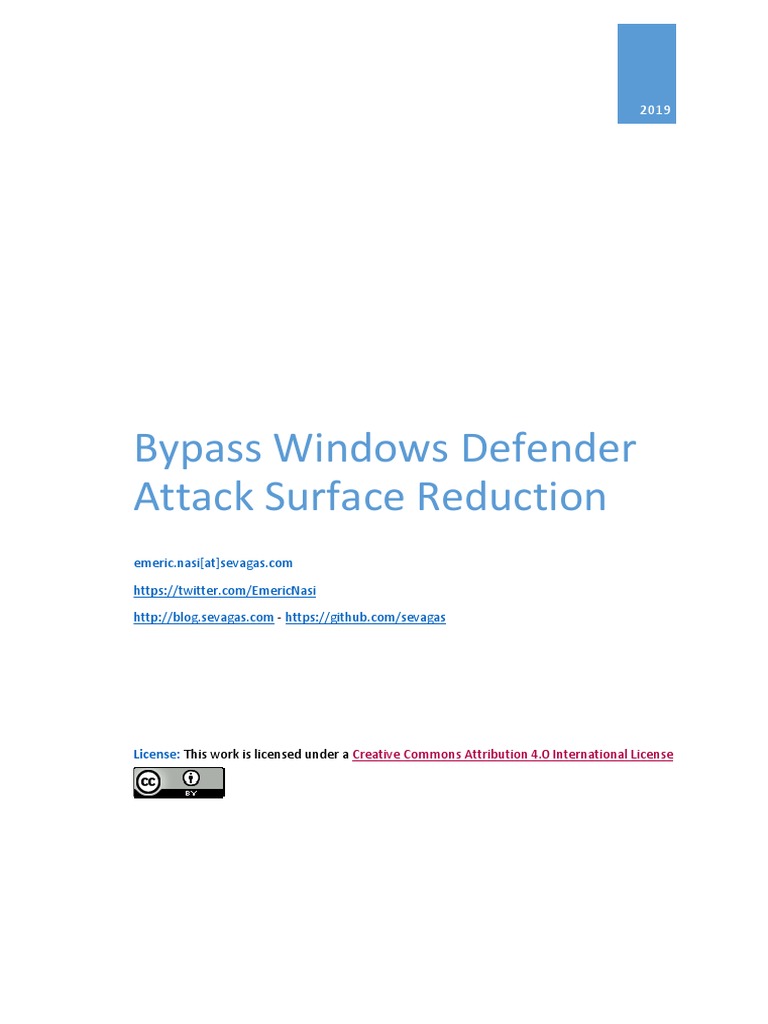 Bypass Windows Defense | PDF | Malware | Component Object Model