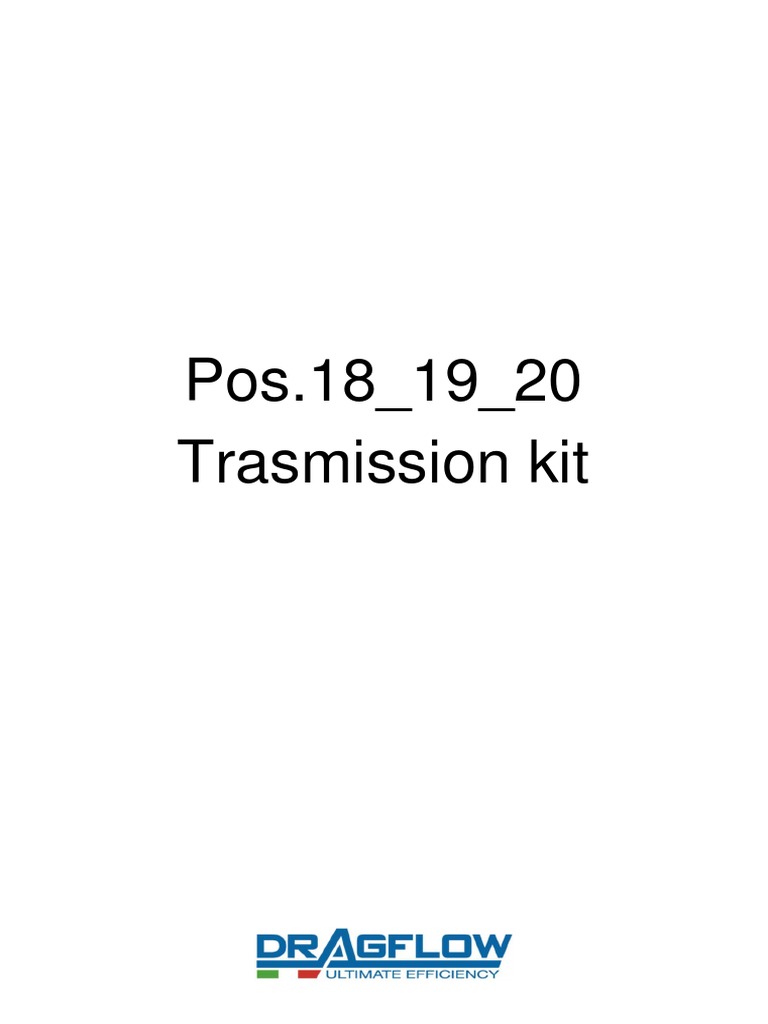 Pos.18!19!20 - Trasmission Kit - RBD - QD - SAE - Transfluid ENG | PDF ...