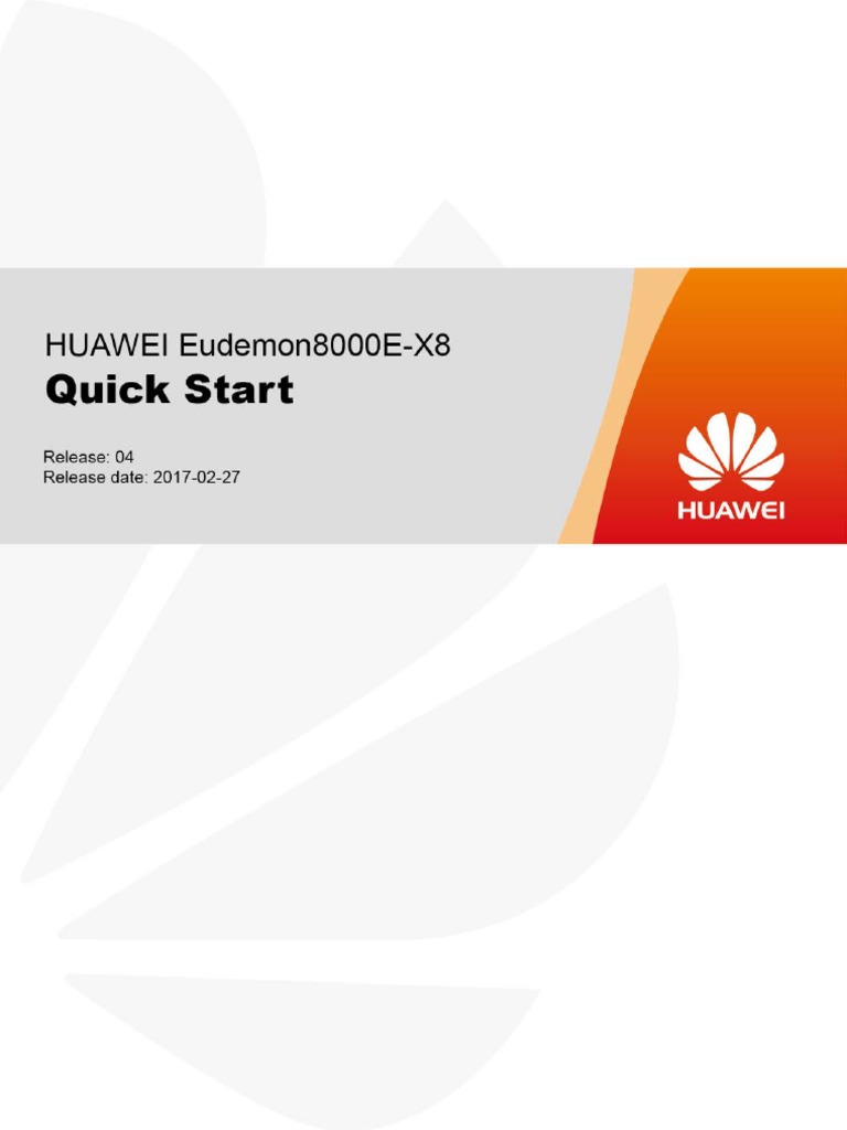 HUAWEI Eudemon8000E-X8 Quick Start | PDF