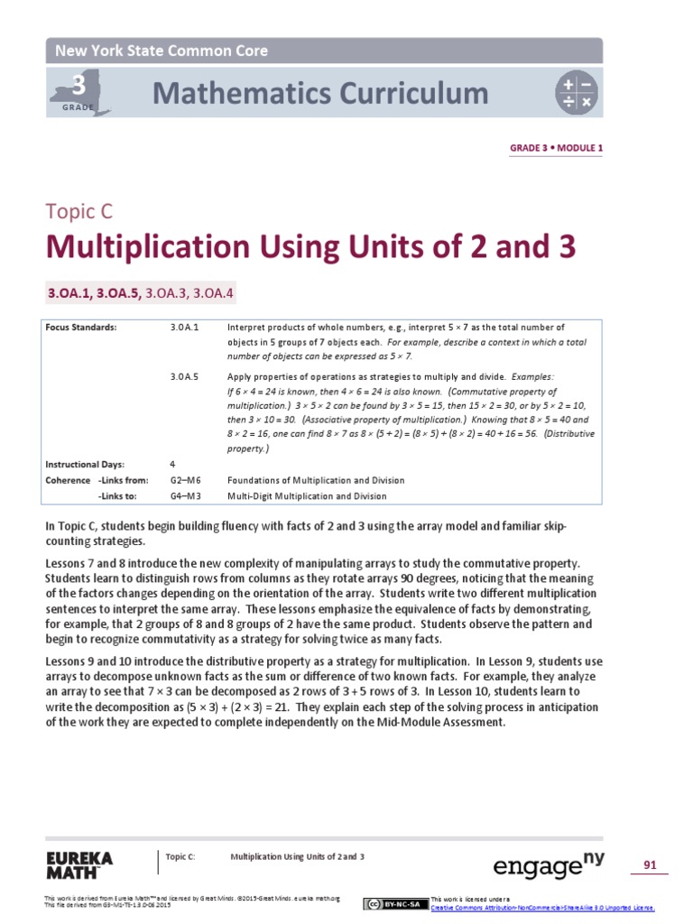 Multiplication Using Units of 2 and 3: Mathematics Curriculum | PDF ...