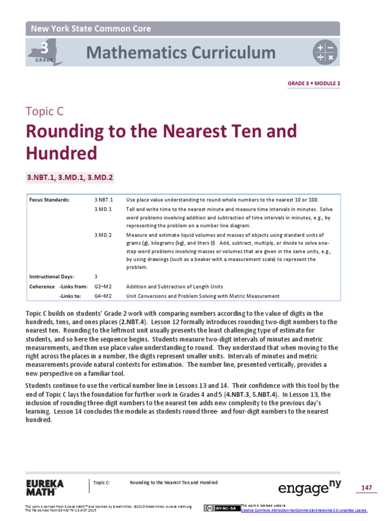 Rounding To The Nearest Ten and Hundred: Mathematics Curriculum | PDF ...
