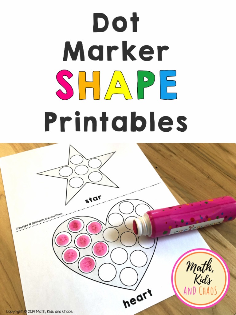 Dot Marker Shape Printables | PDF