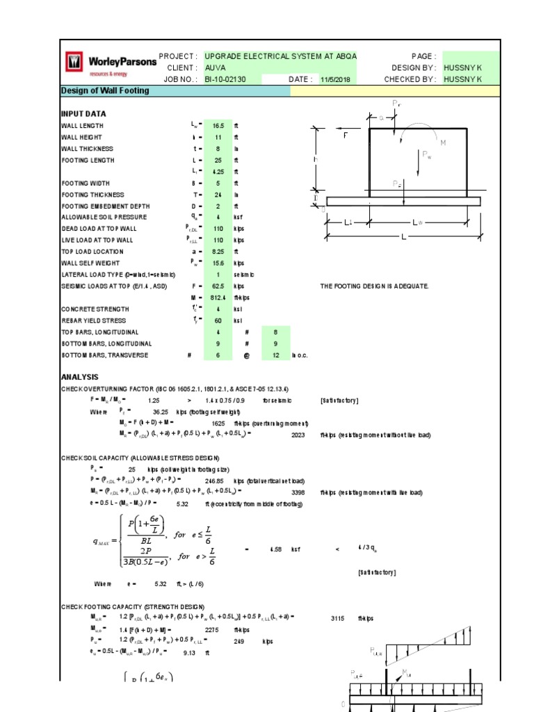 Design of Substation Building Foundation | PDF | Continuum Mechanics ...