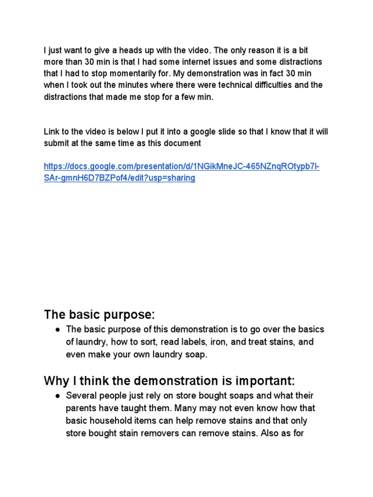 Laundry Lesson Plan | PDF | Laundry | Clothing